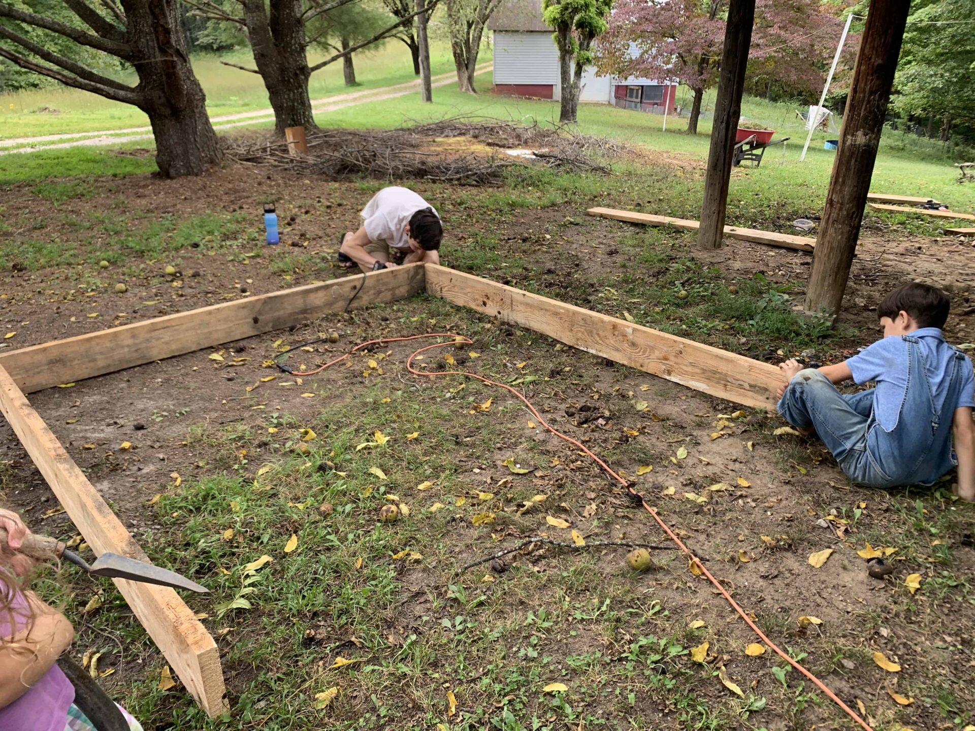 How to Build a Sandbox (for free!) - Single Mom On A Farm